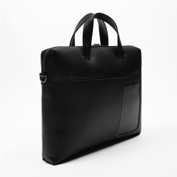 Zara | Bags | Nwt Zara Man Black Monochrome Slim Briefcase | Poshmark